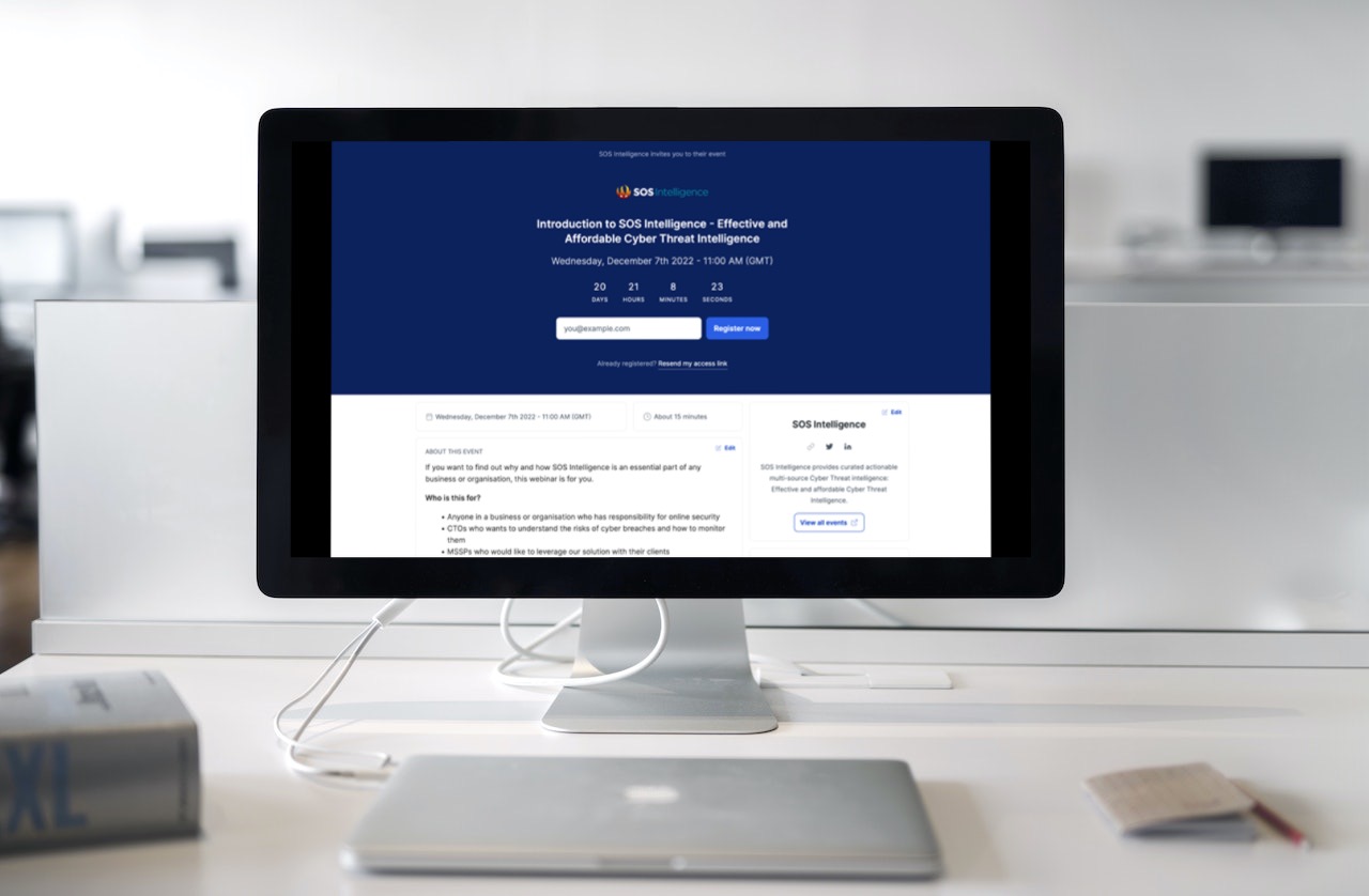Join us for our first SOS Intelligence webinar on December 8th at 11am ...
